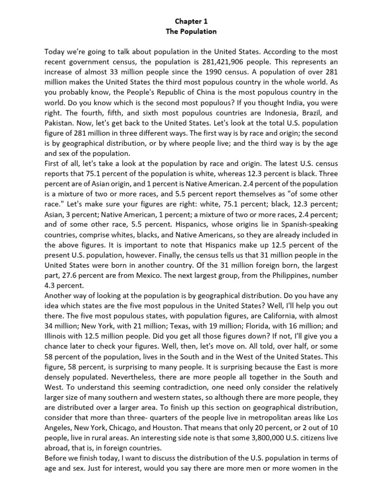 U.S. Population Breakdown by Race | PDF | Race And Ethnicity In The ...