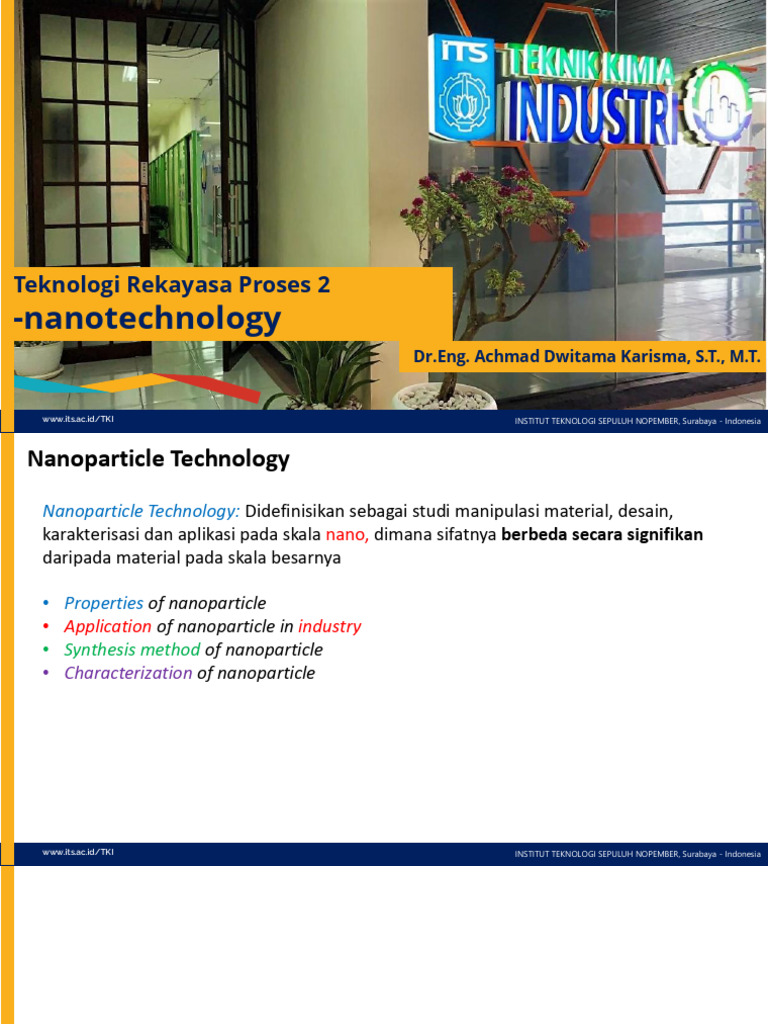 Nanotechnology 1 Properties Of Nanoparticle Pdf Nanoparticle