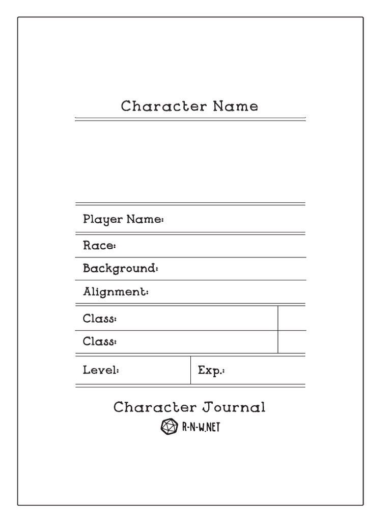 New Improved Journal A5 | PDF | Role Playing Video Games | Role Playing ...