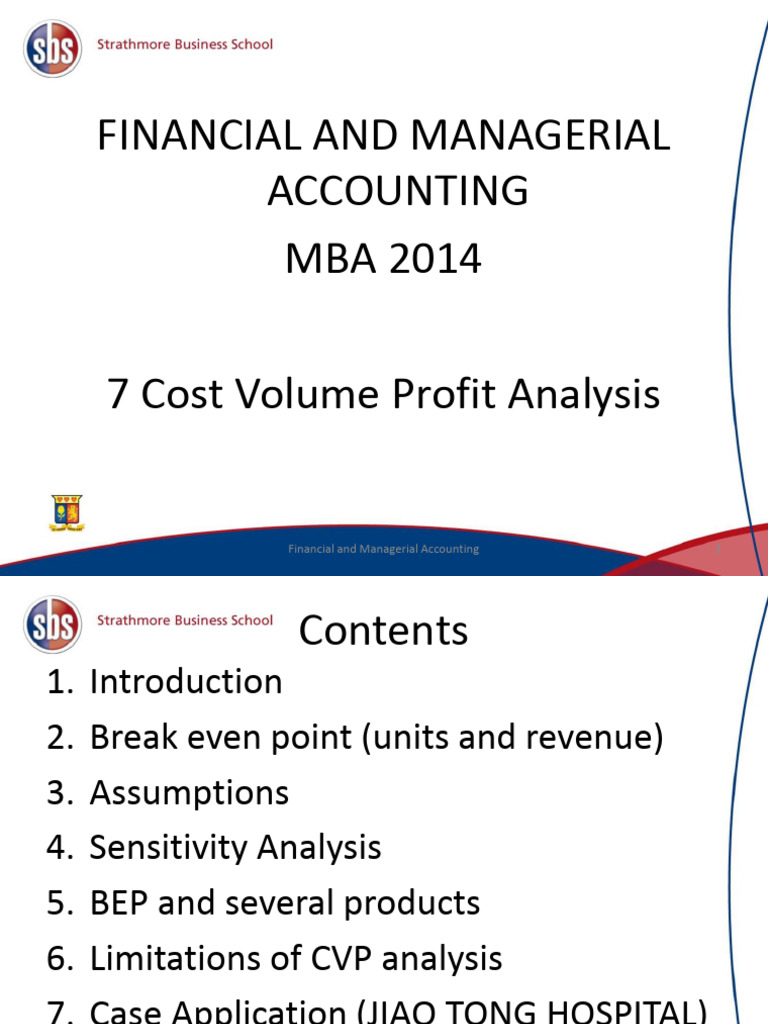 Break Even Analysis Pdf Management Accounting Business Economics