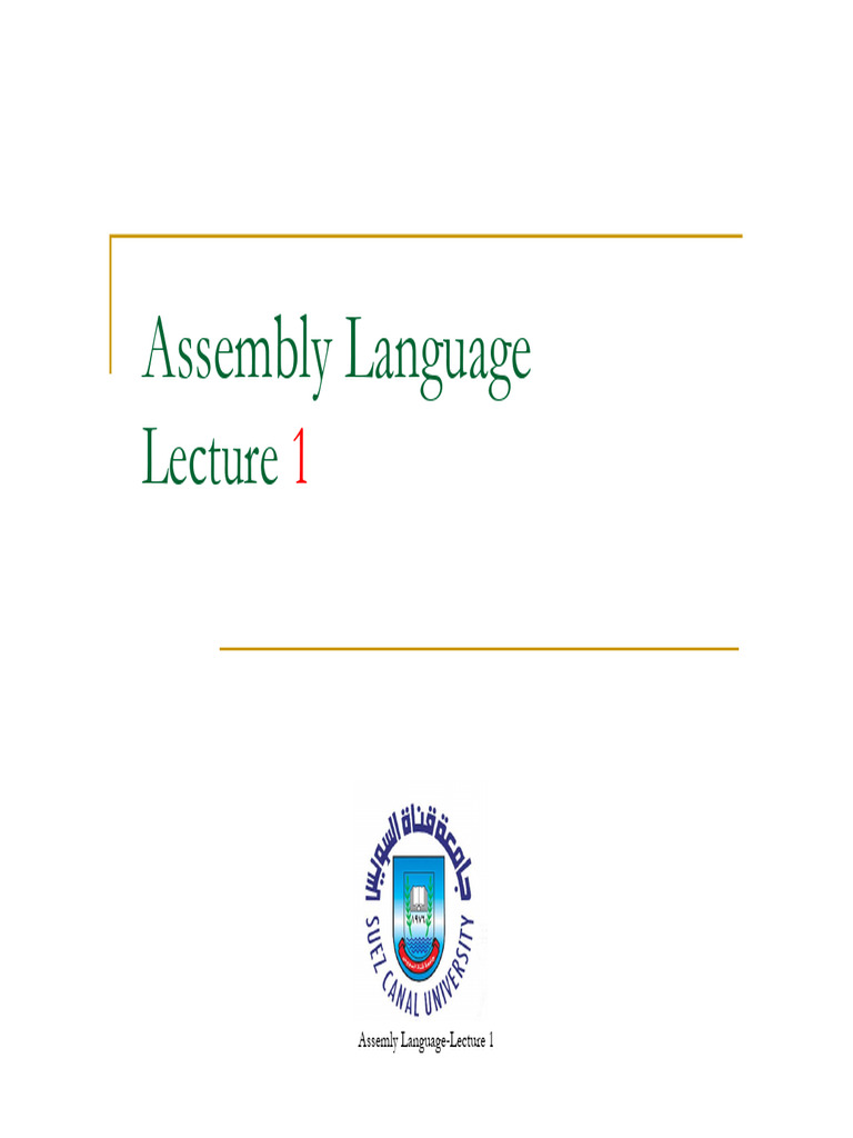 131401-assembly-01 | PDF | Assembly Language | Integer (Computer Science)