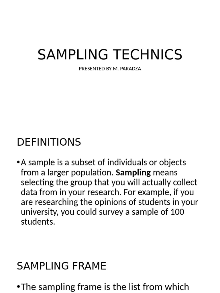 Sampling Techniques | PDF | Sampling (Statistics) | Statistics Sampling Techniques | PDF | Sampling (Statistics) | Statistics