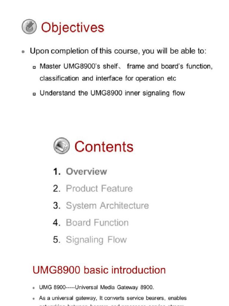 IM-MGW Sys Overview & Product Introduction (UMG8900) | PDF