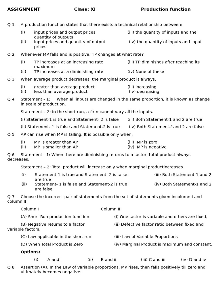 CH 5 - Prod Function - Micro | PDF | Production Function | Production ...
