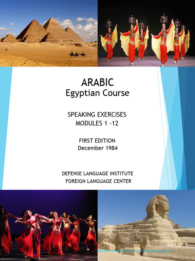 Egyptian Arabic Speaking Exercises | PDF | Linguistics | Human ...