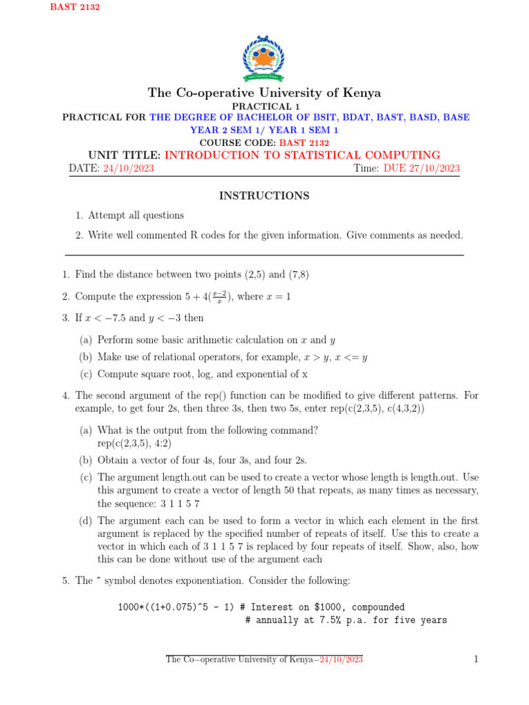 Practical activity 1 | PDF