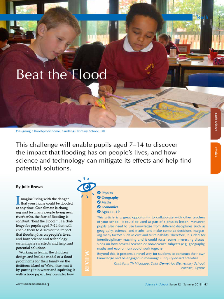 Beat The Flood - Detailed Lesson Plan | PDF | Science | Earth Sciences