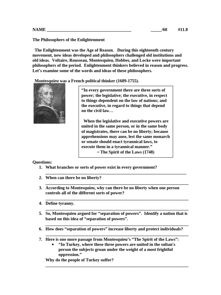 Enlightenment Philosophers Overview | PDF | Age Of Enlightenment ...