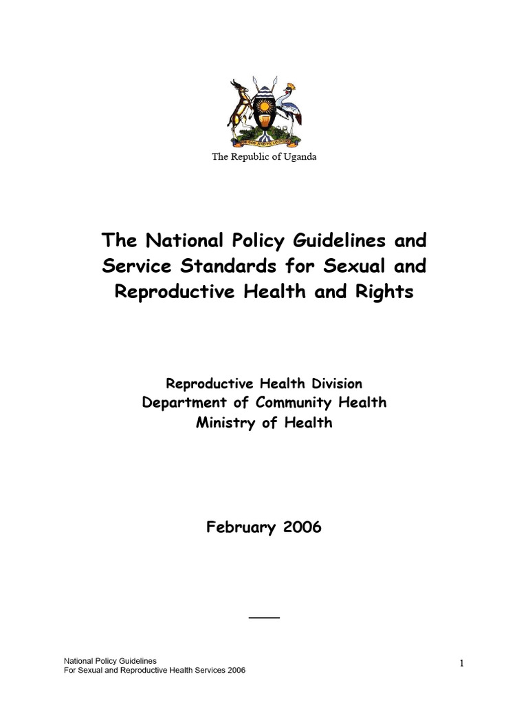 Uganda Sexual and Reproductive Health Policy | PDF | Family Planning ...
