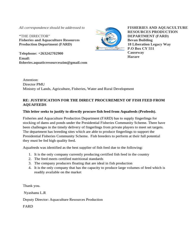 Fish feed procurement 3 | PDF