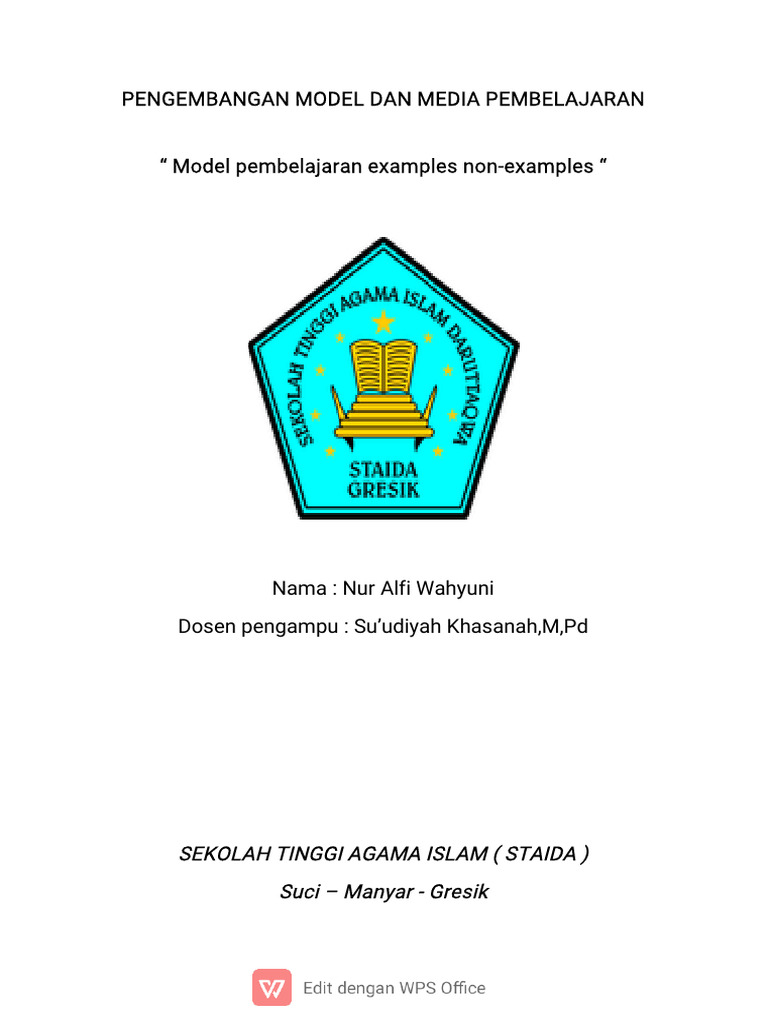Model Pembelajaran Examples Non-Examples With RPP | PDF | Karier ...