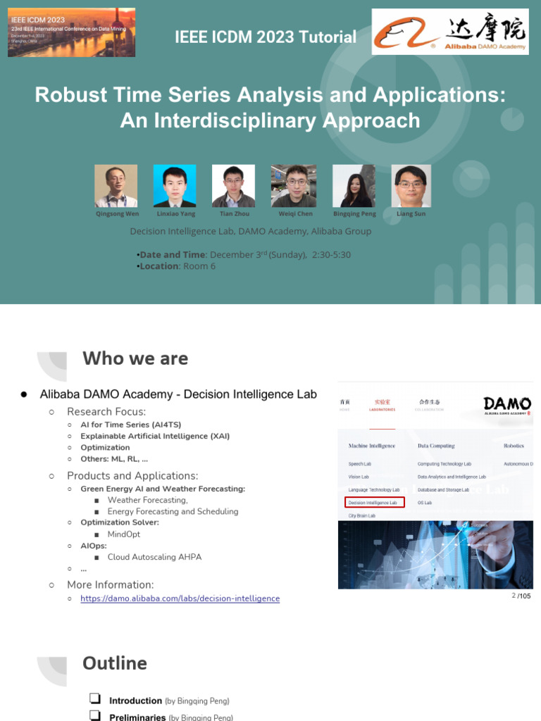 ICDM23 Tutorial Robust TS 12 03 | PDF | Regression Analysis | Robust Statistics