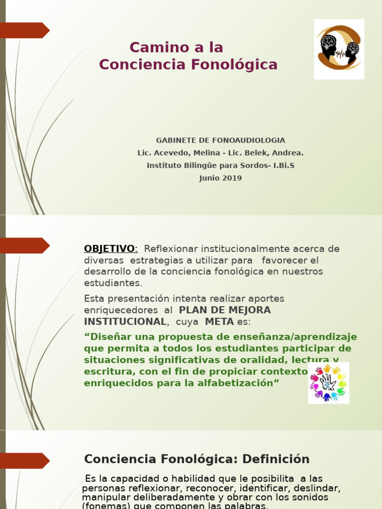 Estrategias para Desarrollar Conciencia Fonológica | PDF | Fonología ...