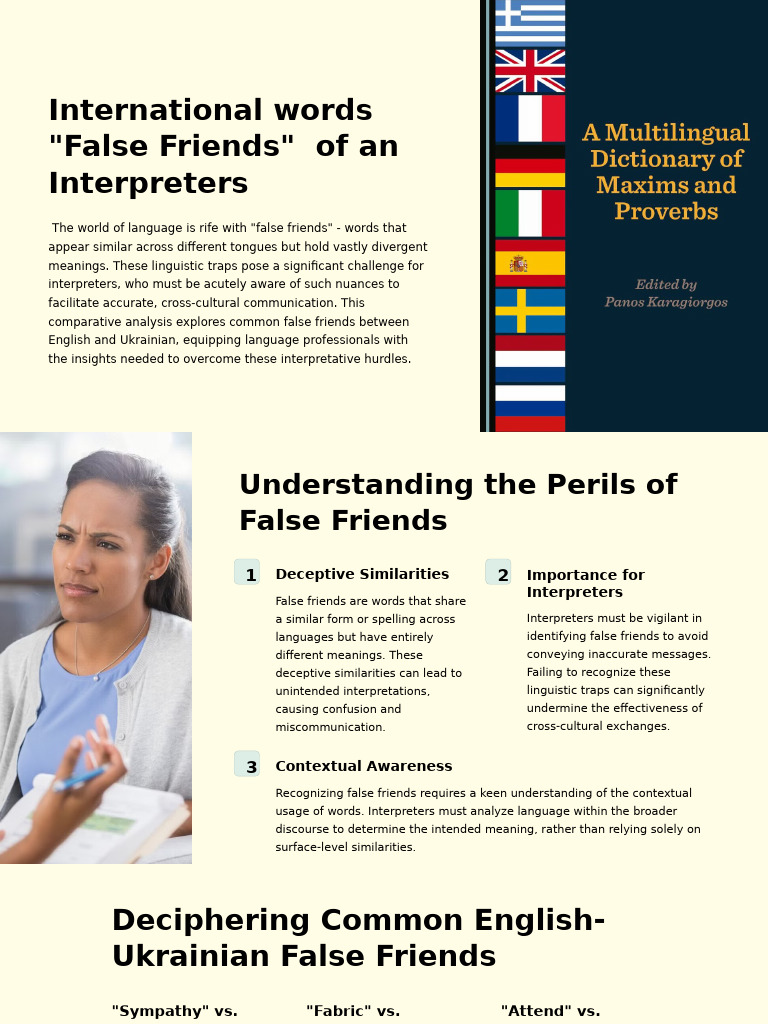 Navigating English-Ukrainian False Friends | PDF | Language ...