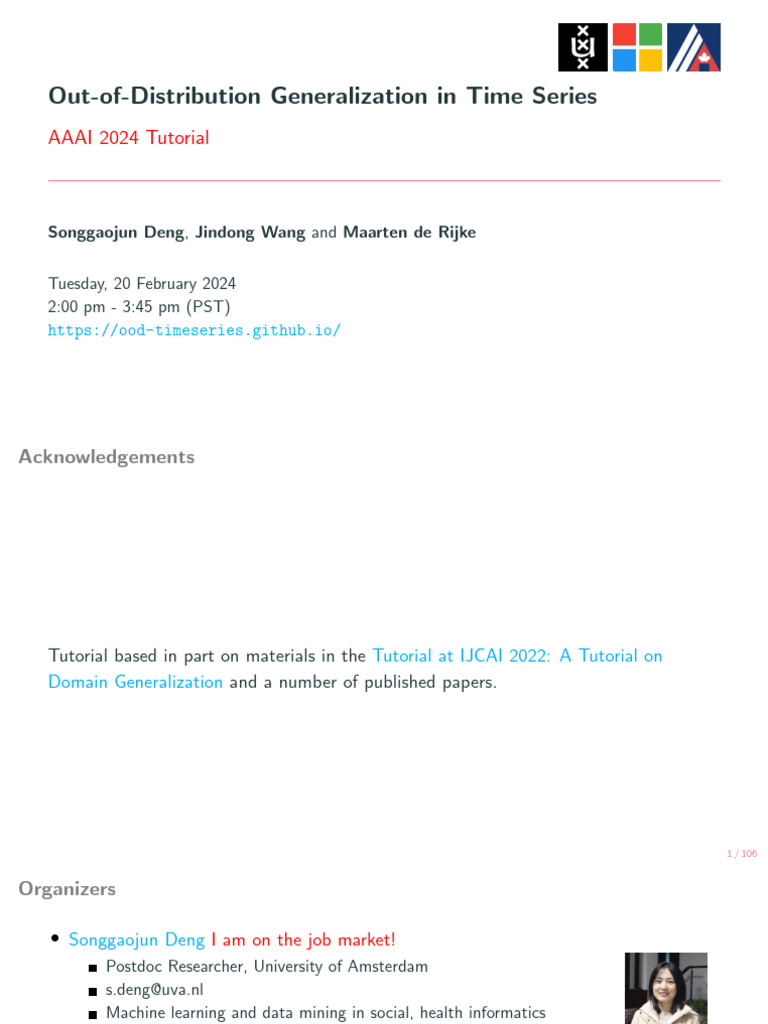 Out-of-Distribution Generalization in Time Series | PDF | Time Series ...