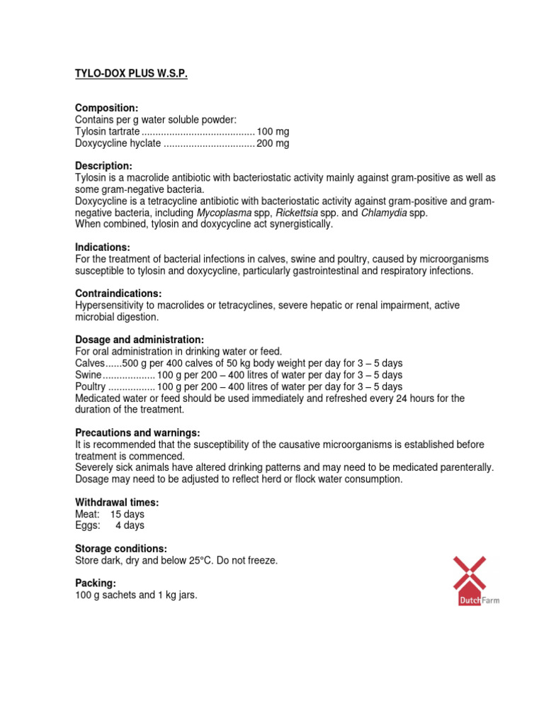 Tylo-Dox Plus WSP | PDF