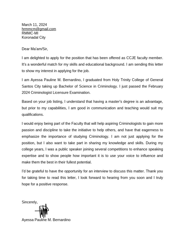 Criminology Faculty Application | PDF | Career & Growth