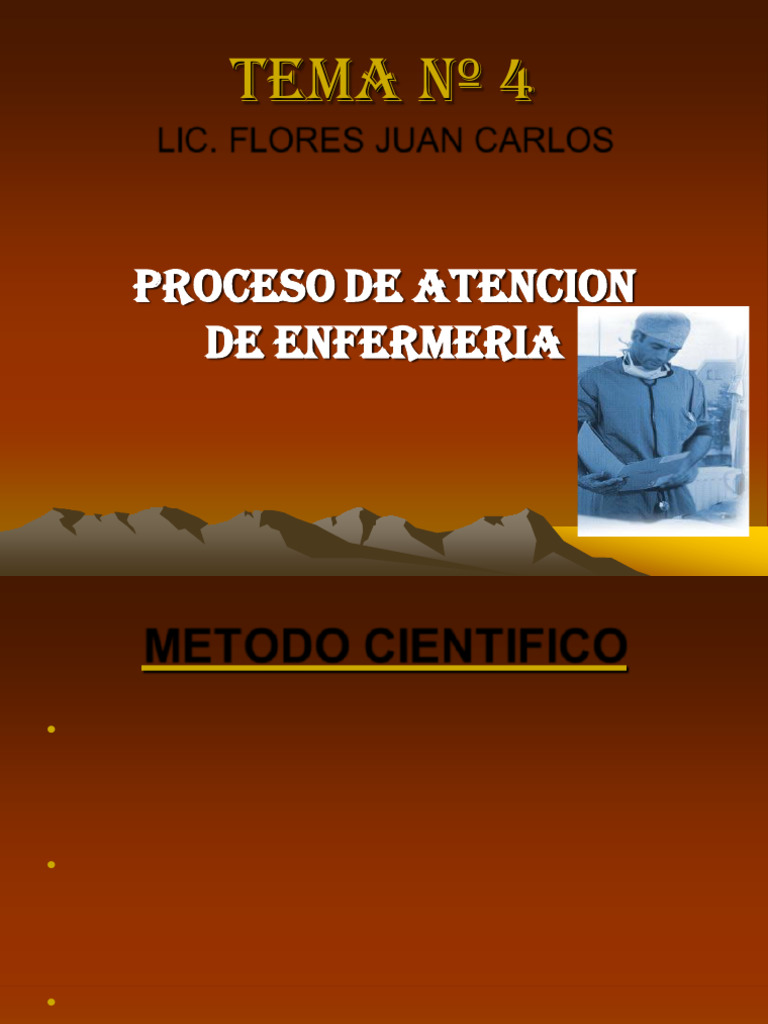 TEMA N 4 PAE | PDF | Enfermería | Cuidado de la salud