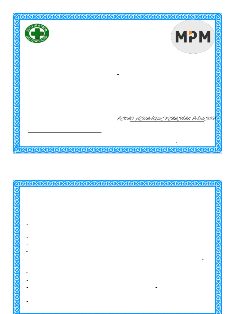 Certificado de CIPA - Aluizio Barros | PDF