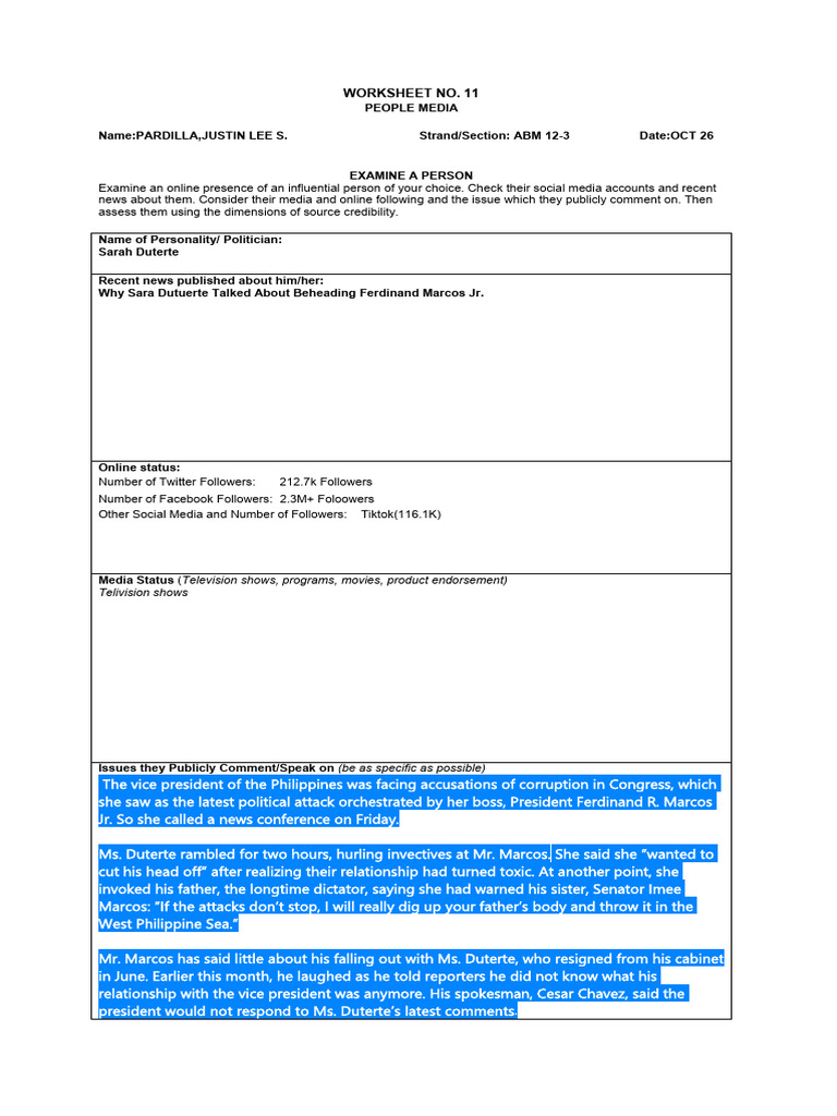 Mil Pt. Pardilla Justin Lee | PDF | Social Media | Popular Culture & Media Studies