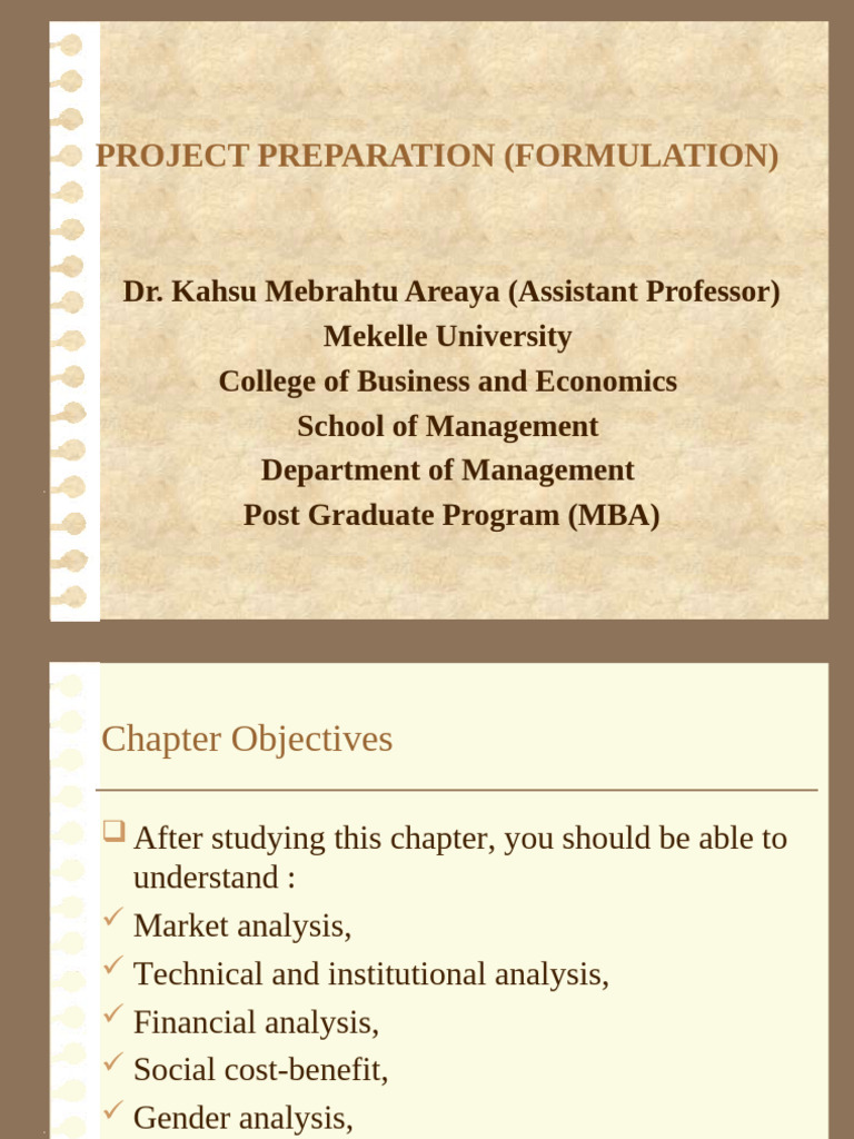 Chapter 04 Project Preparation( Formulation) | PDF | Feasibility Study | Project Management