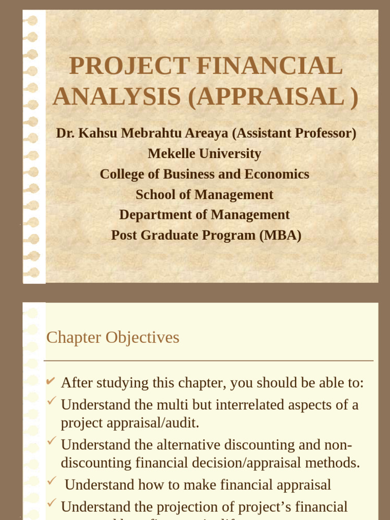 MBA Project Finance Guide | PDF | Net Present Value | Internal Rate Of ...