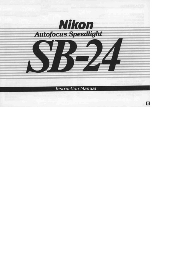 Manual Nikon SB-24 | PDF