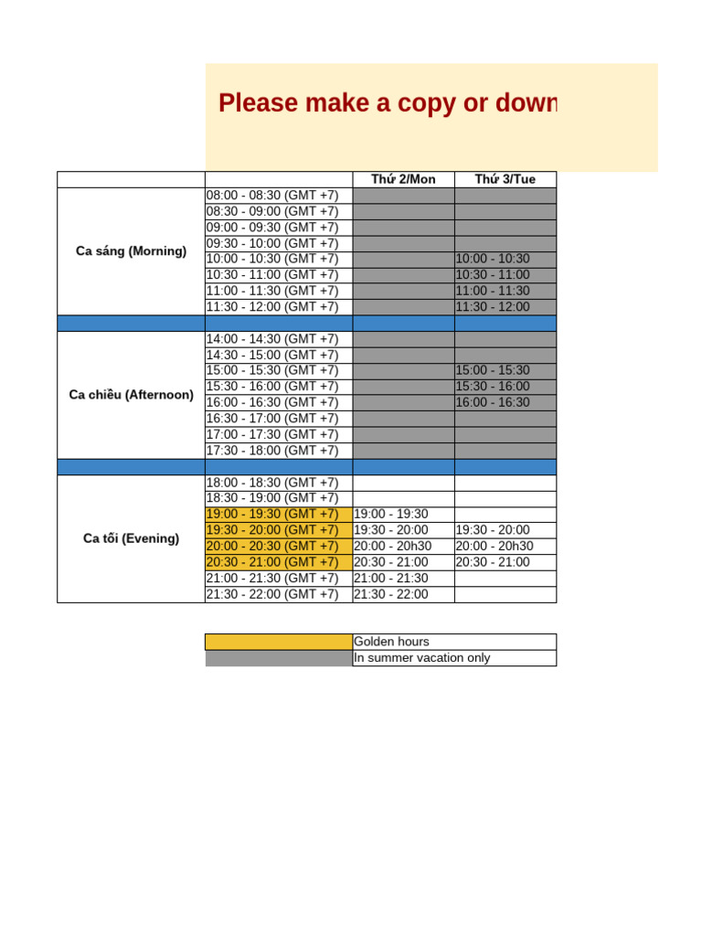 Weekly Teaching Schedule Template | PDF | Sports & Recreation | Cooking ...