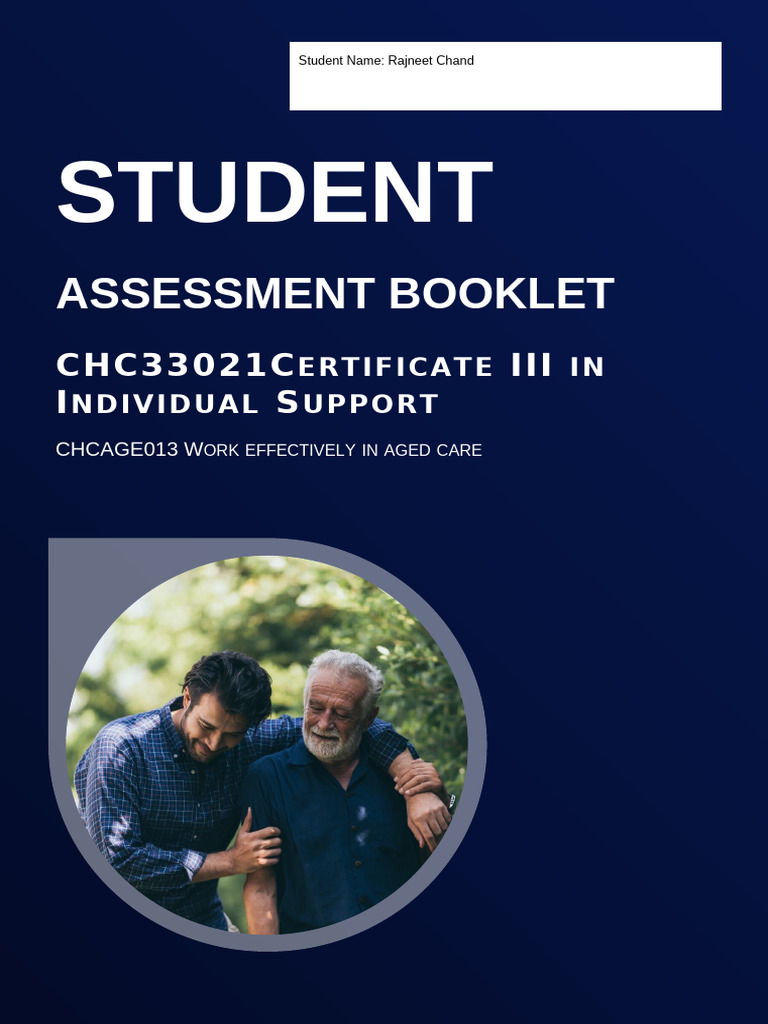 CHCAGE013 Student Assessment Answer Booklet V1.1.v1.0 | PDF | Ageism ...