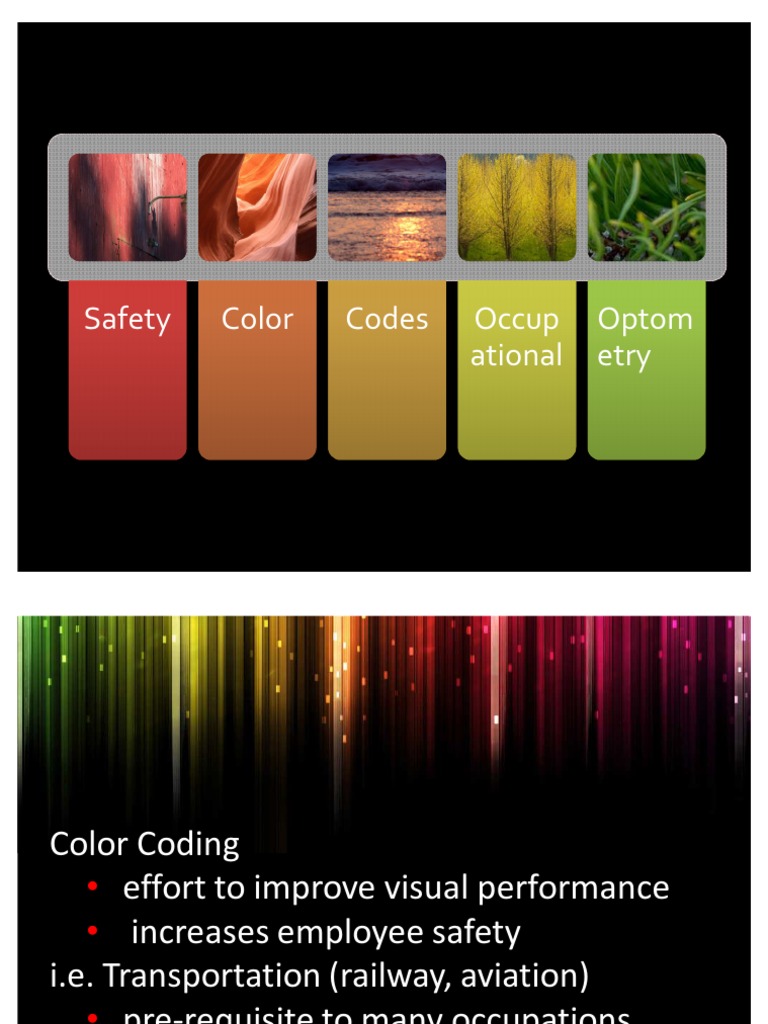 Safety Color Codes (Occupational Optometry) | PDF