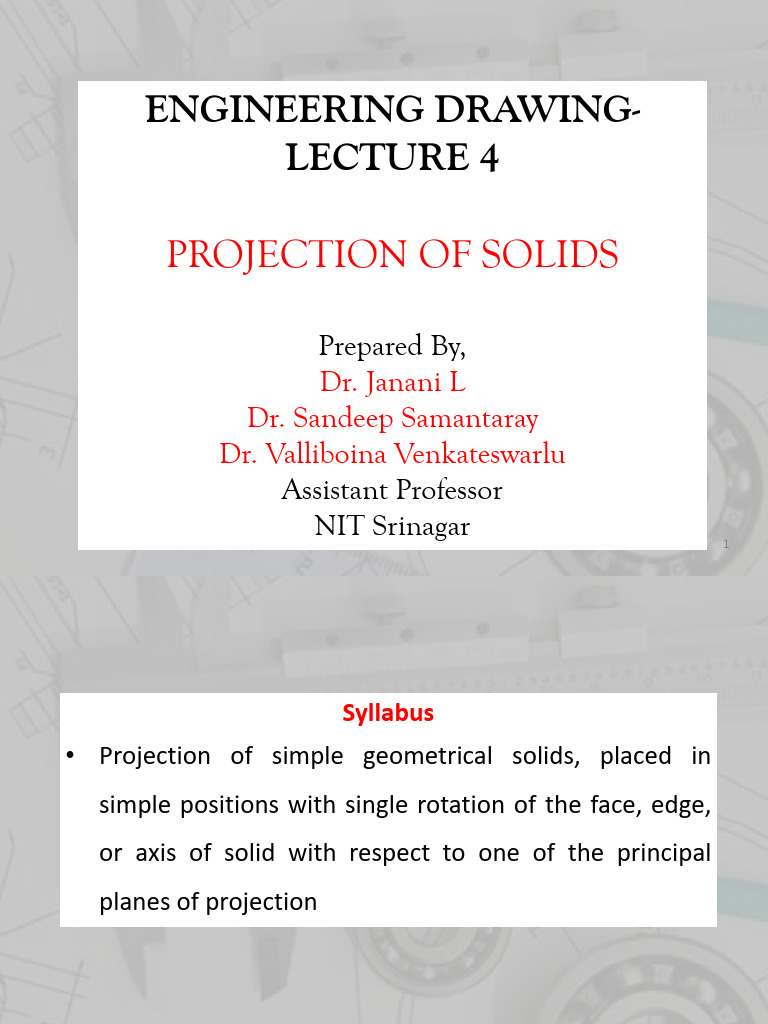 Lec 5 Projection of Solid_241028_185425 | PDF | Rotation | Space