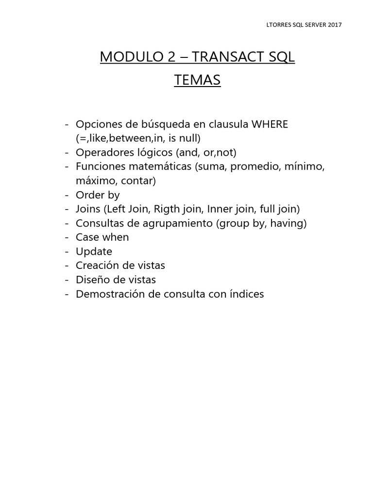 MODULO03 | PDF | Databases | Data Management