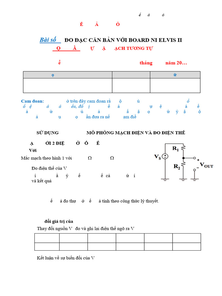 Bai 1-Bang Tra Loi Prelab | PDF