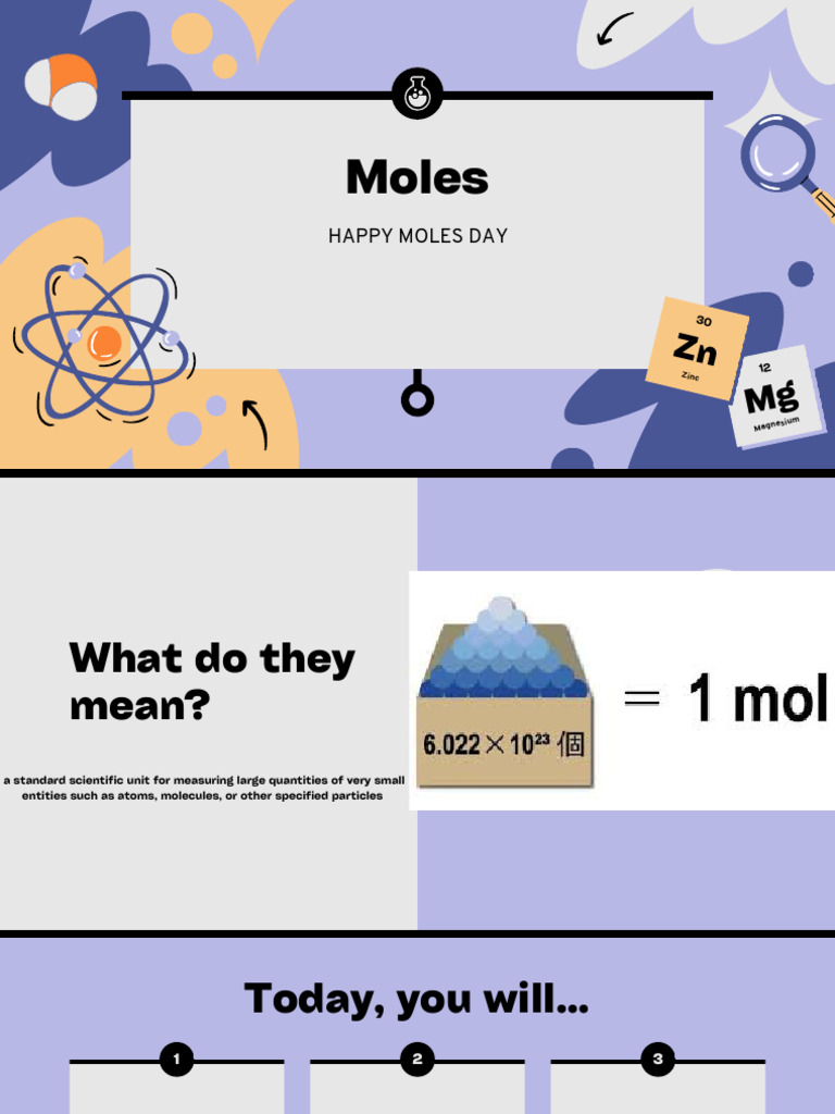 Moles | PDF | Chlorine | Calcium