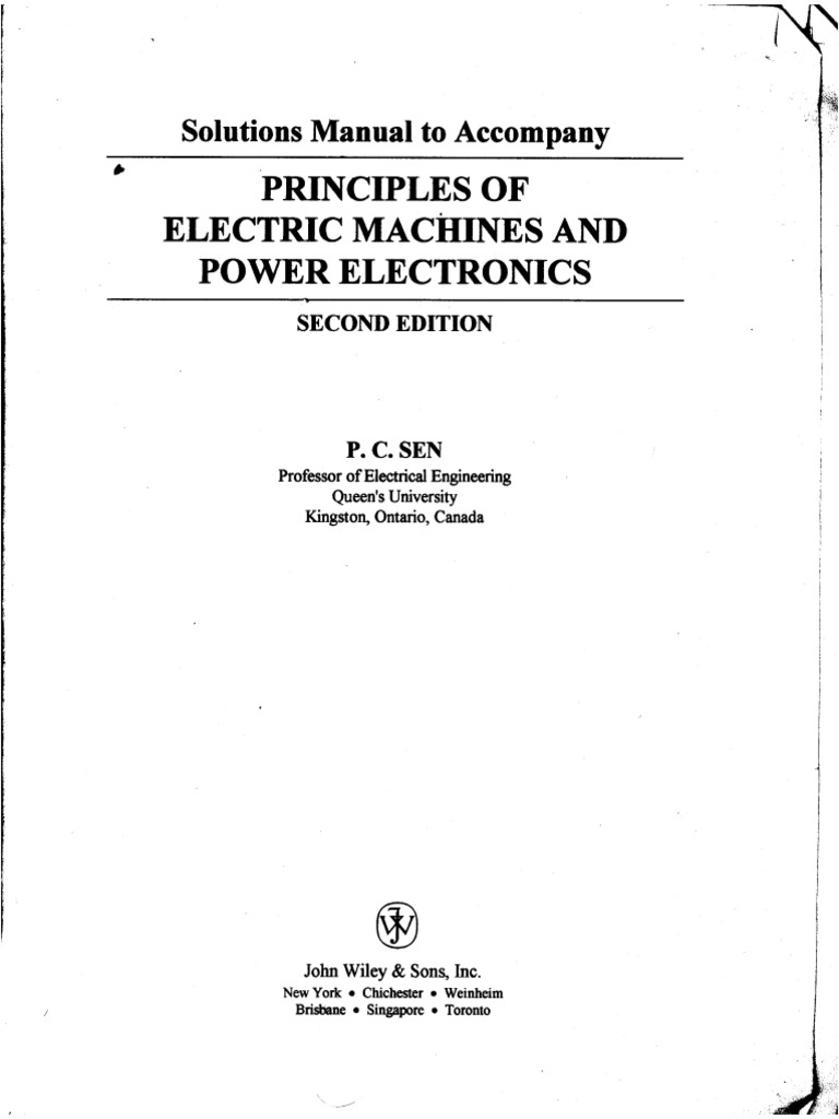 (P.C.sen) Principles of Electrical Machines and Po | PDF