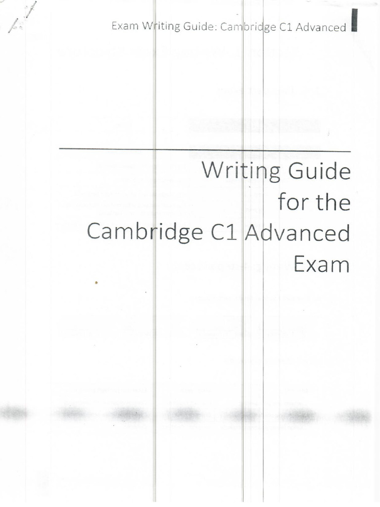 Writing Guide Cambridge C1 Second Edition | PDF