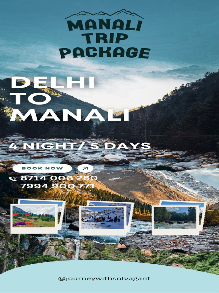 Delhi To Manali Trip Package | PDF | Road | Snow