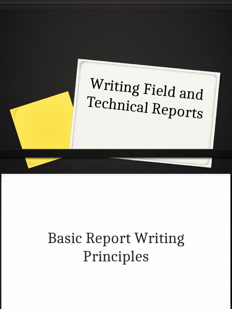 Writing Field and Technical Reports | PDF