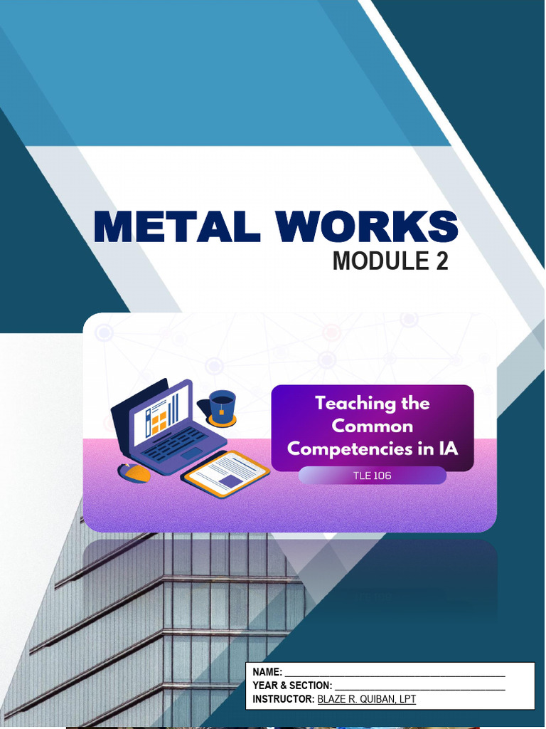 Module 2 Lesson 6 Bench Metal and Sheet Metal Work | PDF | Metalworking | Sheet Metal