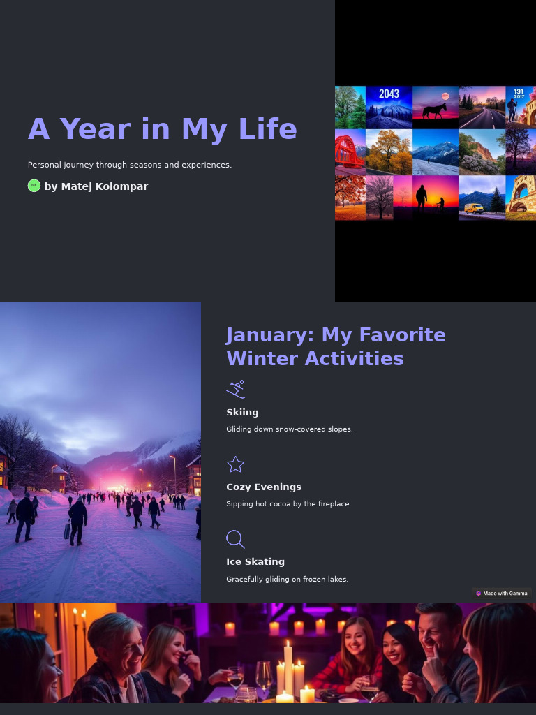 A year in my life (Example) | PDF