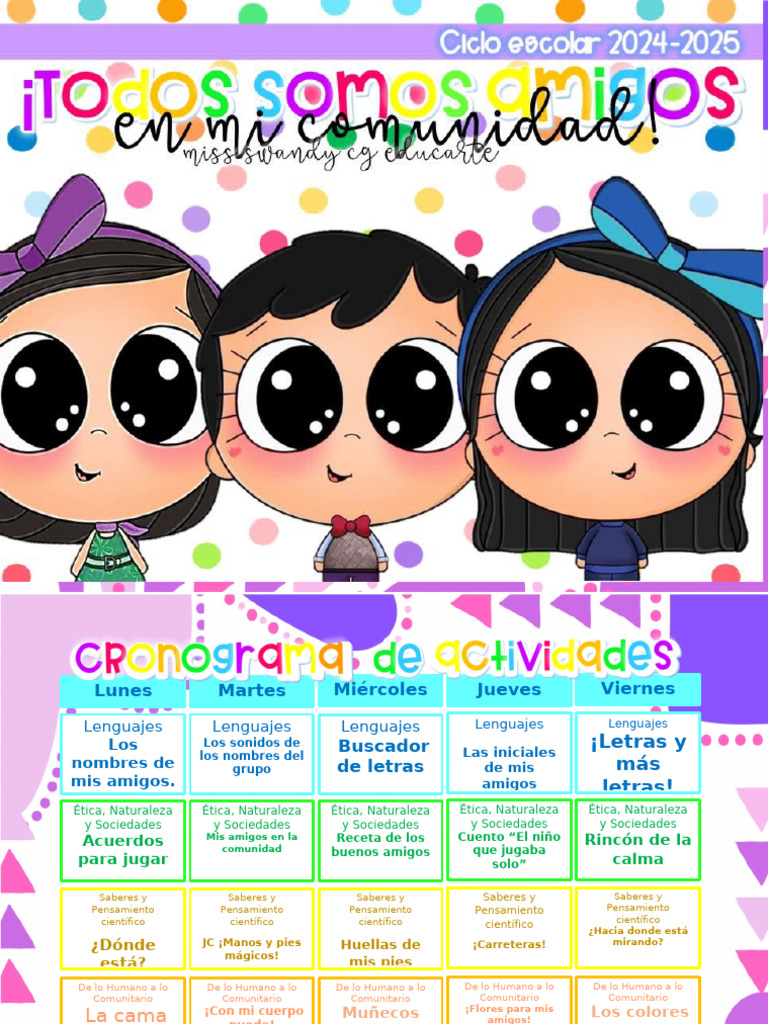 Plan Todos Somos Amigos en Mi Comunidad | PDF