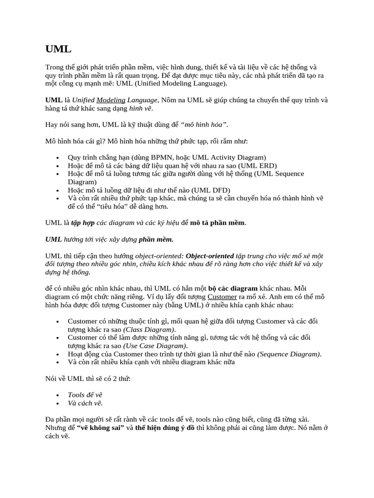 UML Và Use Case Diagram | PDF