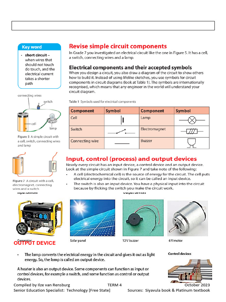 Grade 8 Technology Term 4 Notes | PDF | Direct Current | Series And ...