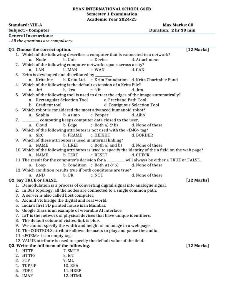 Std 8th Computer_Gunjan | PDF | Computer Network | Internet Standards