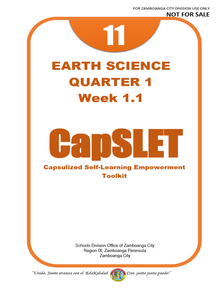 Earth Science Quarter 1 Week 1.1: Capslet | PDF | Earth | Atmosphere