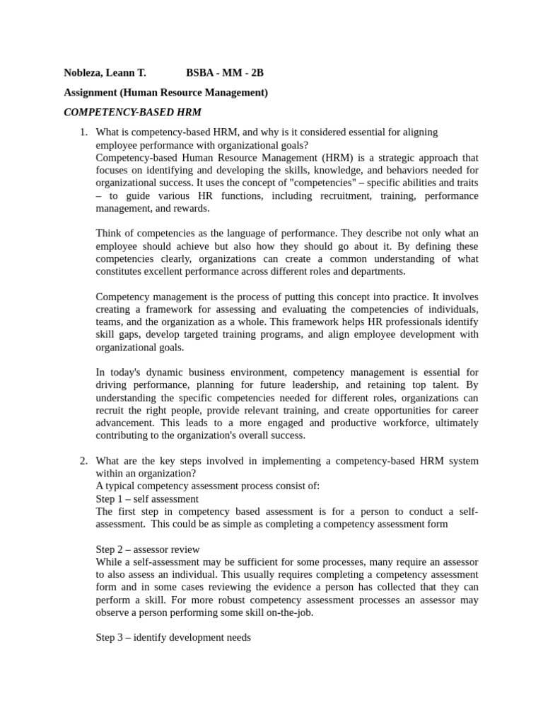 HRM ASSIGNMENT 3_102452 | PDF | Human Resource Management | Performance Indicator