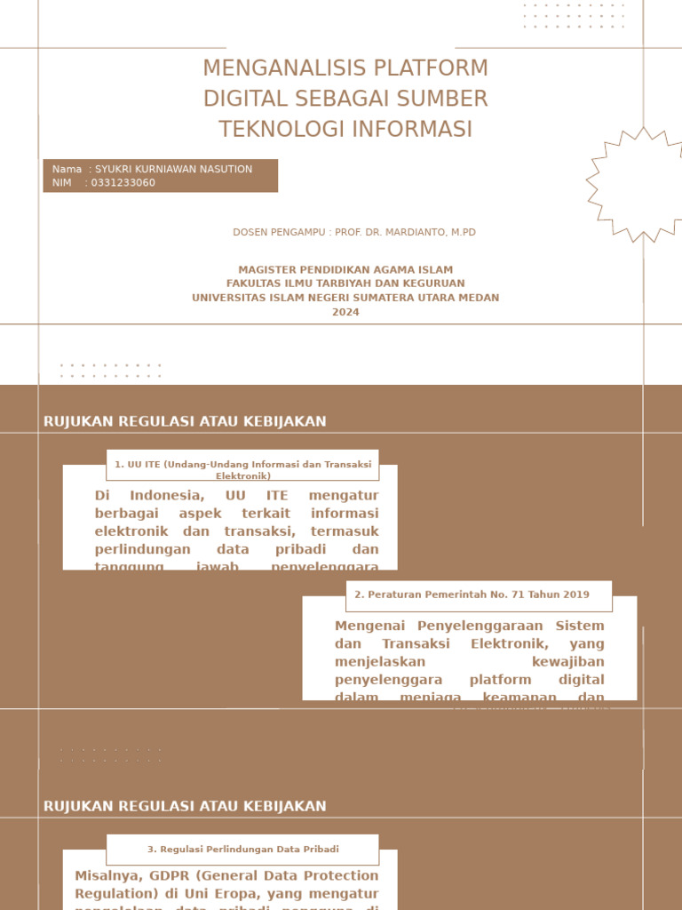 Menganalisis Platform Digital Sebagai Sumber Teknologi Informasi | PDF