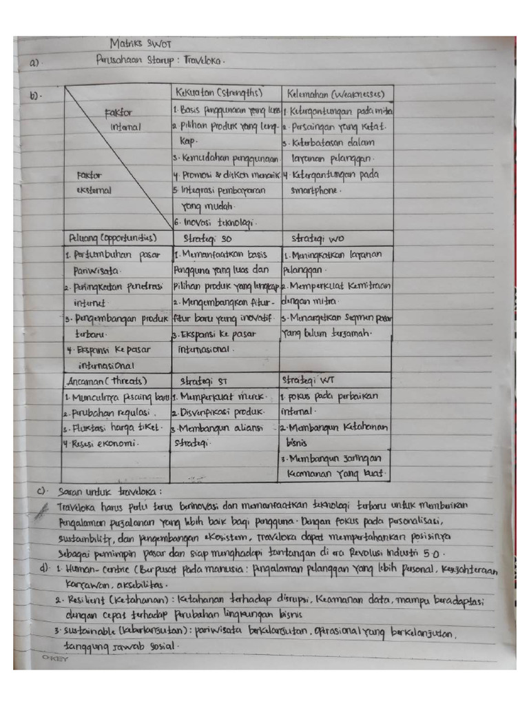 Matriks SWOT Traveloka | PDF