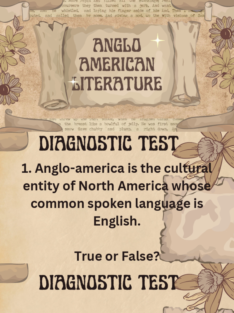 Anglo American Literature | PDF | English Literature | American Literature