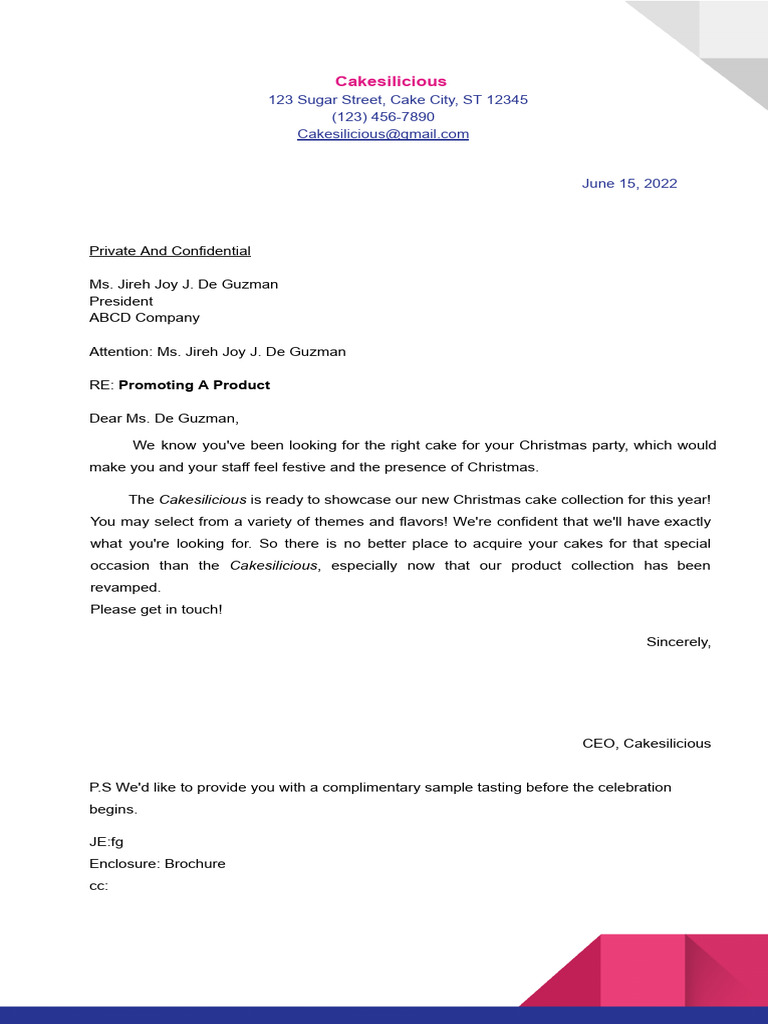 Business Letter Example | PDF
